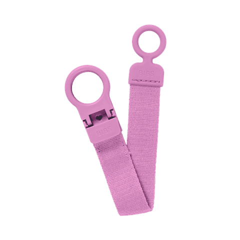 BIBS Loop Pacifier Clip - Bubblegum