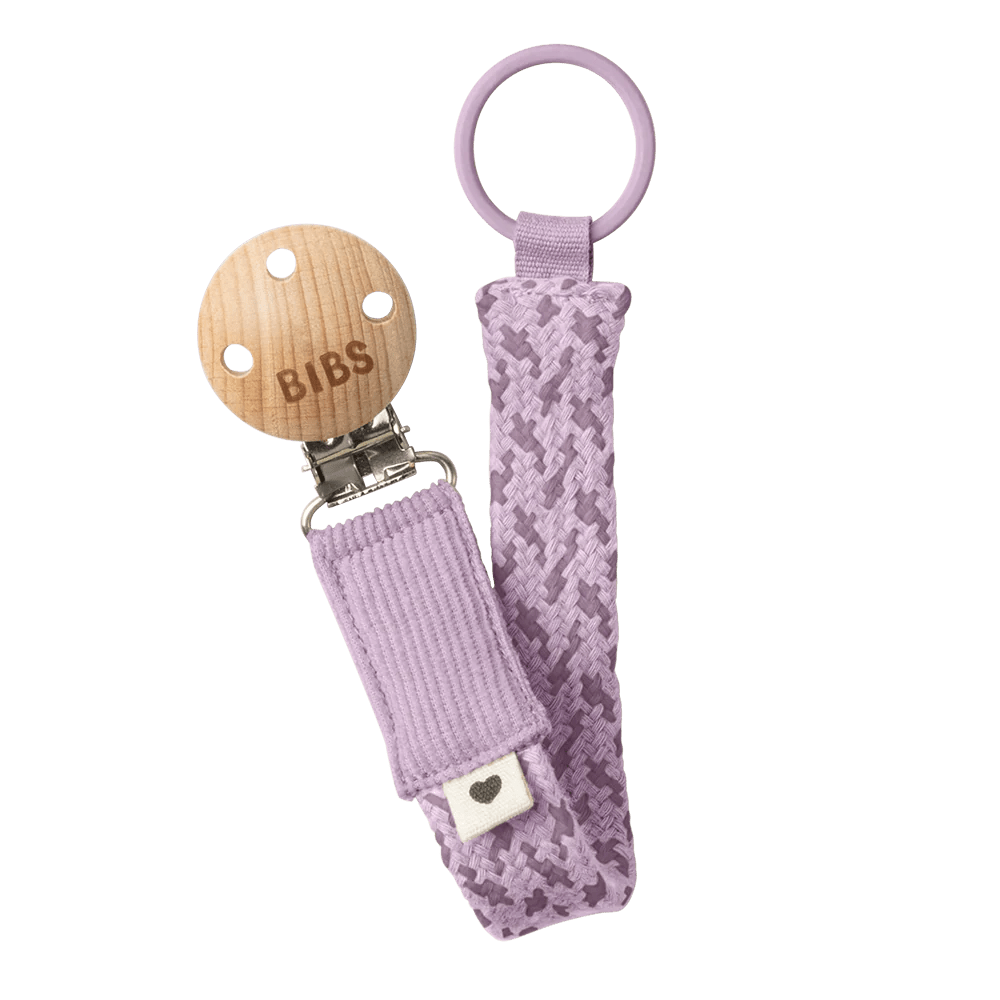 BIBS Pacifier Clip Braid - Violet/Mauve